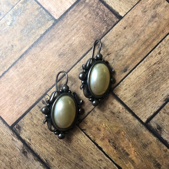 Mexico | Jewelry | Vintage Mexican Style Sterling Silver Pearl Earrings ...